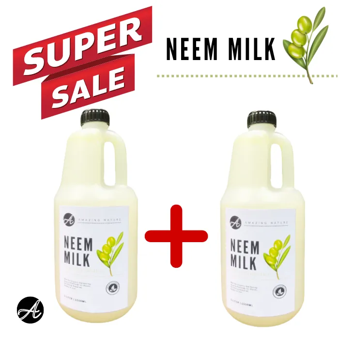 BUNDLE PROMO NEEM MILK 2 Liters 1000ml + 1000ml by Amazing Nature 100% ...