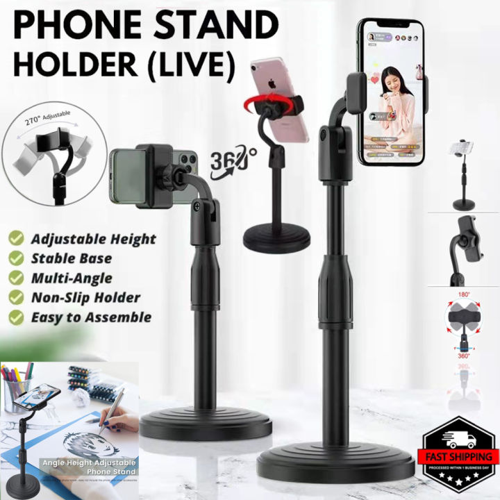 Smart Phone Holder Universal Phone Stand Mount Portable Desktop Live ...