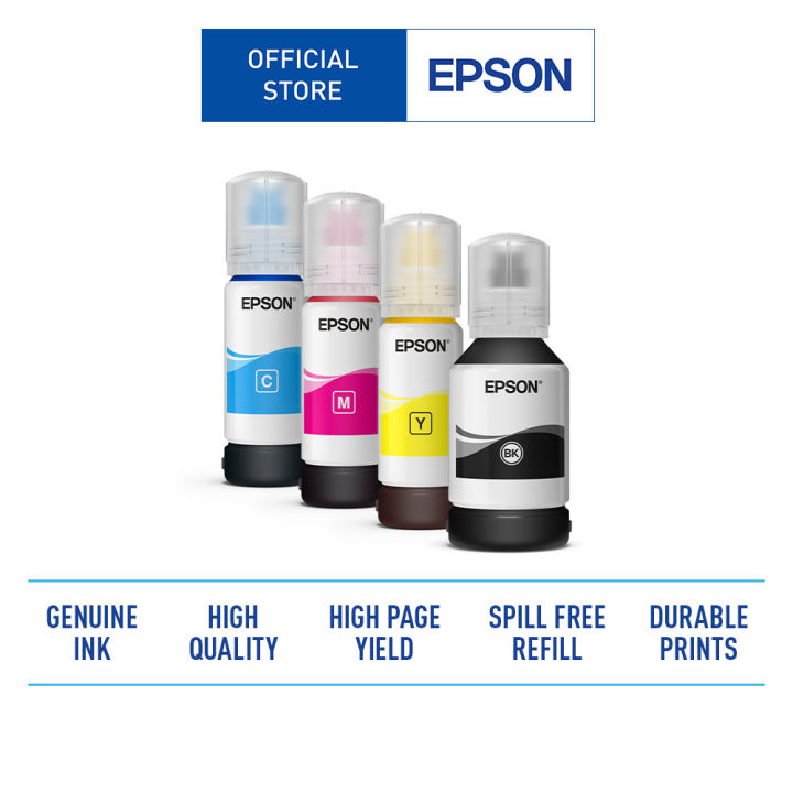 Epson 001 Original Refill Ink Bottle Dye Cartridge with Ultra High Capacity (Black *Pigment ...