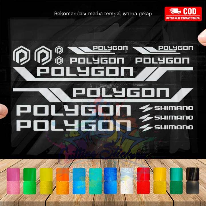 Cutting Stiker Polygon Variasi Sepeda Sticker Frame Aksesoris Body Mtb ...