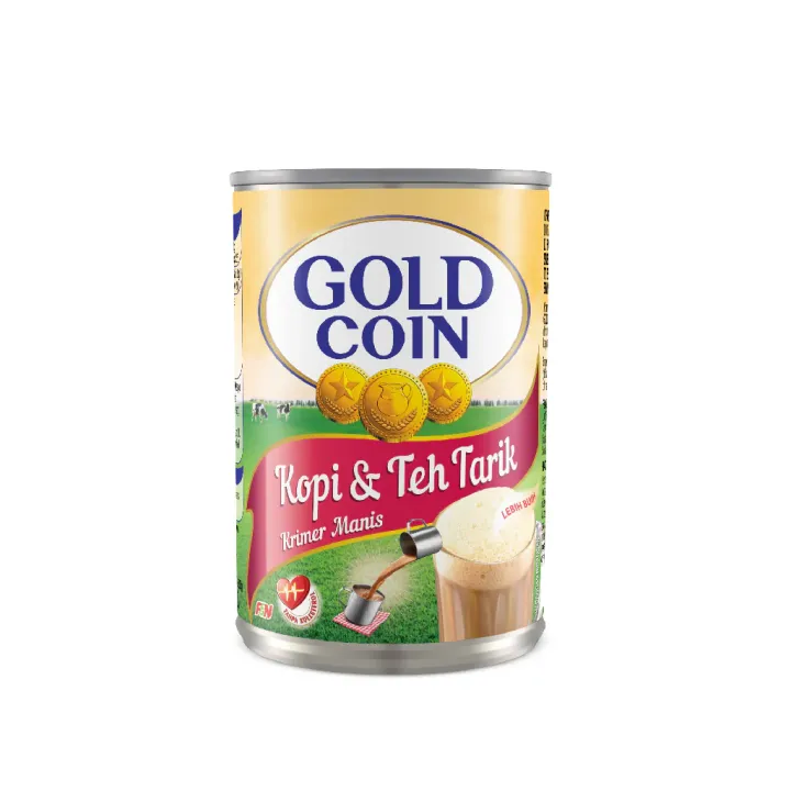 F&N GOLD COIN KOPI & TEH TARIK SWEETENED CREAMER 500GM (CONDENSED MILK ...