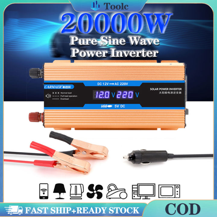 【Pure Sine Wave + 99% Conversion Rate 】7000W/20000W Solar Power ...