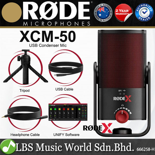 Rode X XCM-50 Ultra Compact Condenser USB Cardioid Microphone with Mic ...