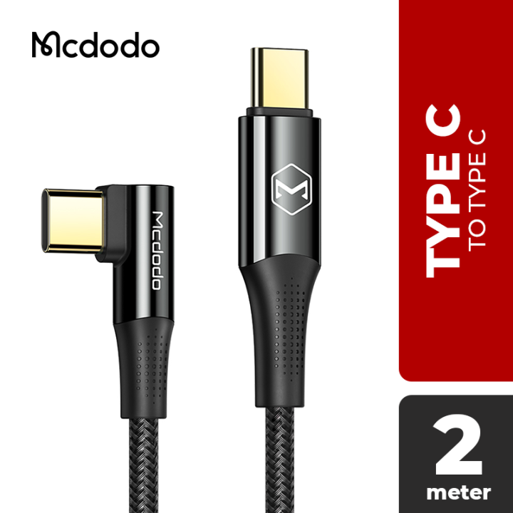 Mcdodo CA-832 USB Type C to USB Type C cable 2m 100W 90 Degree | Lazada PH