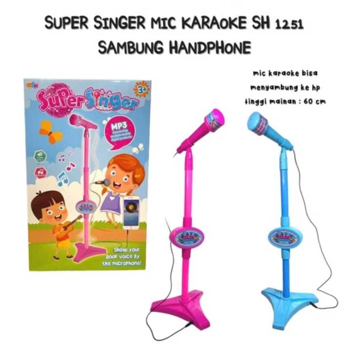 COD MAINAN ANAK MICROPHONE BISA DI SAMBUNG KE HP FREE KABEL / MAINAN ...