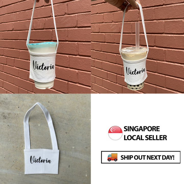 [🔥 SG SELLER]Portable Milk Tea Bubble Tea cup sleeve Reusable Coffee ...
