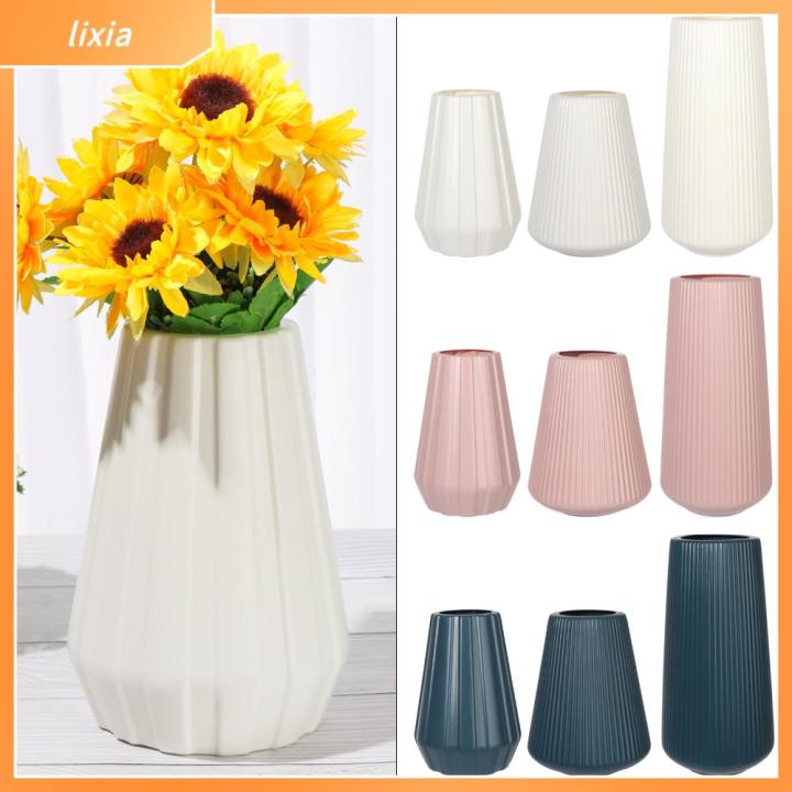 1 plastic vase Modern Plastic Vases European Anti-ceramic Flower Vase ...