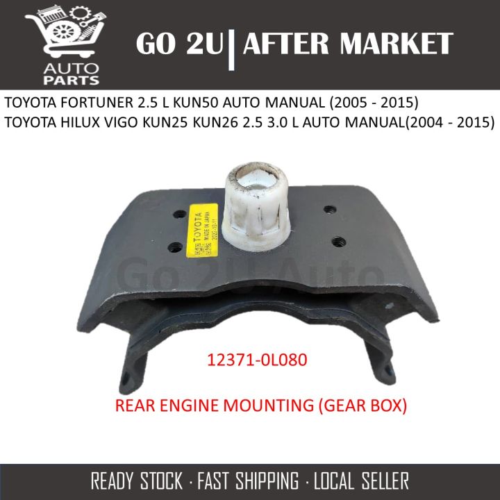 REAR ENGINE MOUNTING GEAR BOX - 12371-0L080 TOYOTA FORTUNER 2.5 L KUN50 ...