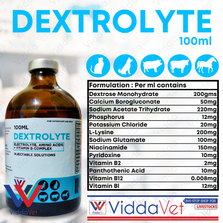 Viddavet Dextrolyte 100ml ElectroLite Dextrolyte Mix | Lazada PH