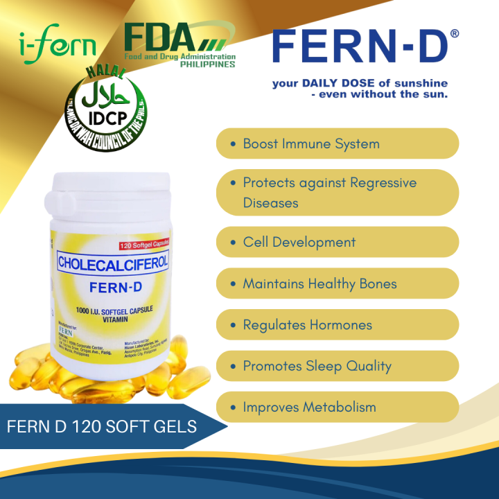 Fern D 120s Cholecalciferol Vitamin D - FDA Approved (1 bottle) GodsFavorBoutique | Lazada PH