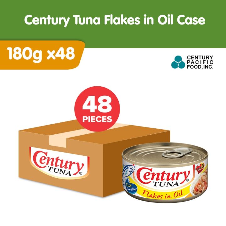 Century Tuna Flakes in Oil 180g Pack of 48 | Lazada PH