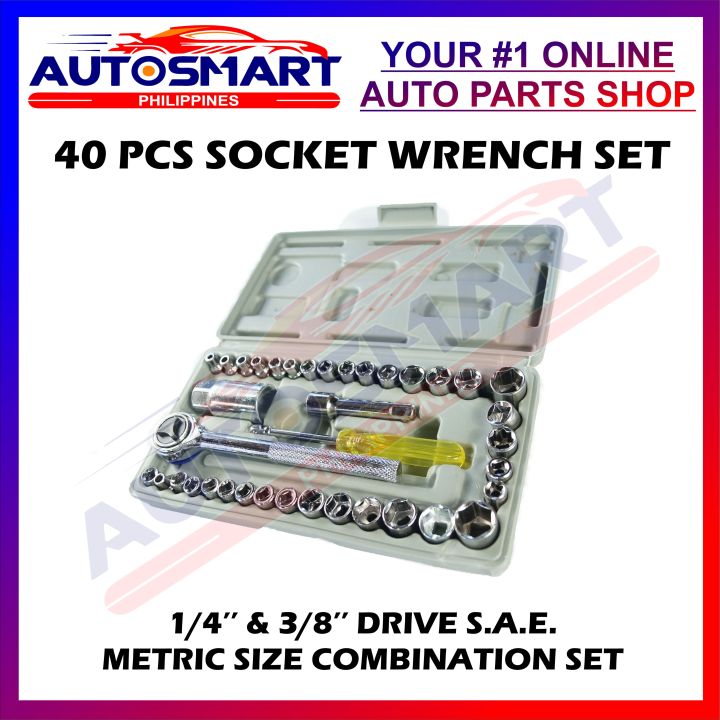 40 PCS Socket Wrench Tool Kit With Box Tools | Lazada PH