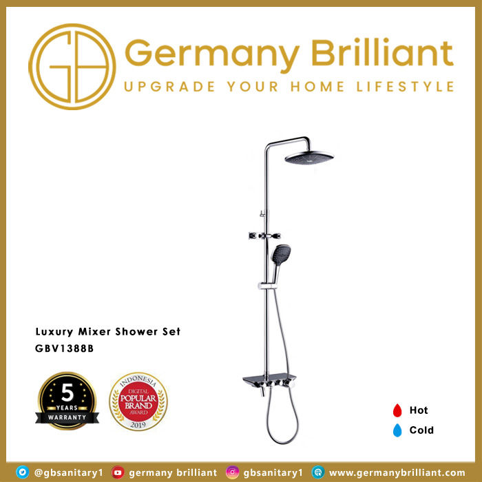 Germany Brilliant Shower Kamar Mandi Air Panas Dingin / Luxury Mixer ...