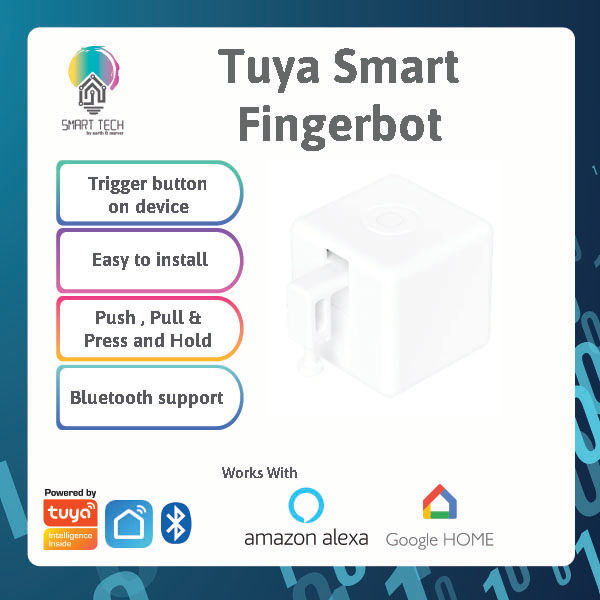 (Local Stock) Tuya Smart Bluetooth Fingerbot Plus Switch Bot Button ...