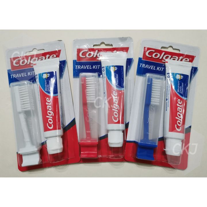 Colgate Travel Kit Toothbrush w/ FREE Toothpaste 25ml (2 Packs) | Lazada PH