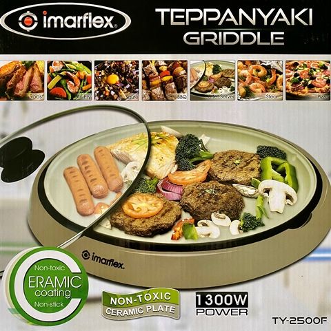 Imarflex Teppanyaki Griddle Ceramic Grill (12inches) | Lazada PH