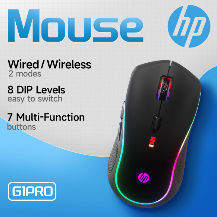 Tetikus permainan mod Dual HP | DPI 8-kelajuan (800-16000) & Sensor ...