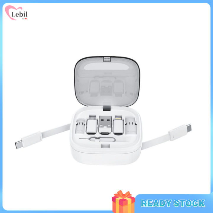 60W Cable Card Box Universal Retractable Charging Cable Adapters ...