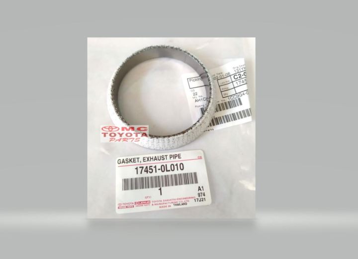 (ของแท้) 17451-0L010 ปะเก็นท่อไอเสียหน้า ,ฟอร์จูนเนอร์ Revo Fortuner ปี ...