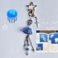NOER Cute Jellyfish Phone Charm Strap Ocean Theme Metal Star Pendant ...
