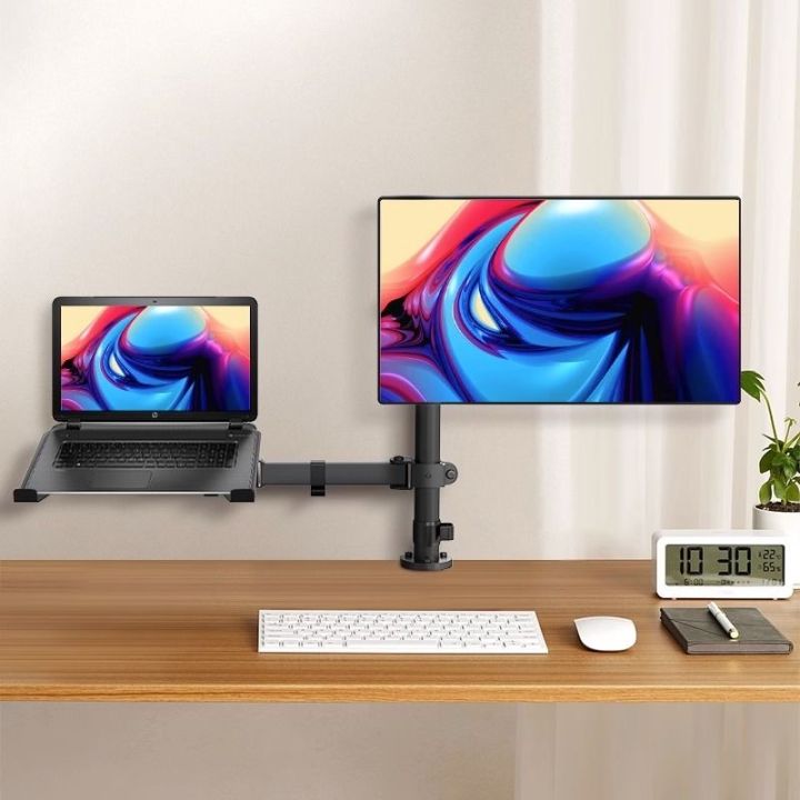 Laptop Stand Monitor Mount 2-in-1 Dual Arm Fully Adjustable Mount For 15-29" Monitor | Lazada PH
