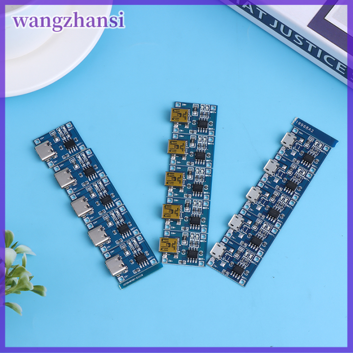 wangzhansi 5 pcs 5V 1A TYPE-C Micro USB 18650 TC4056A LITHIUM Battery ...