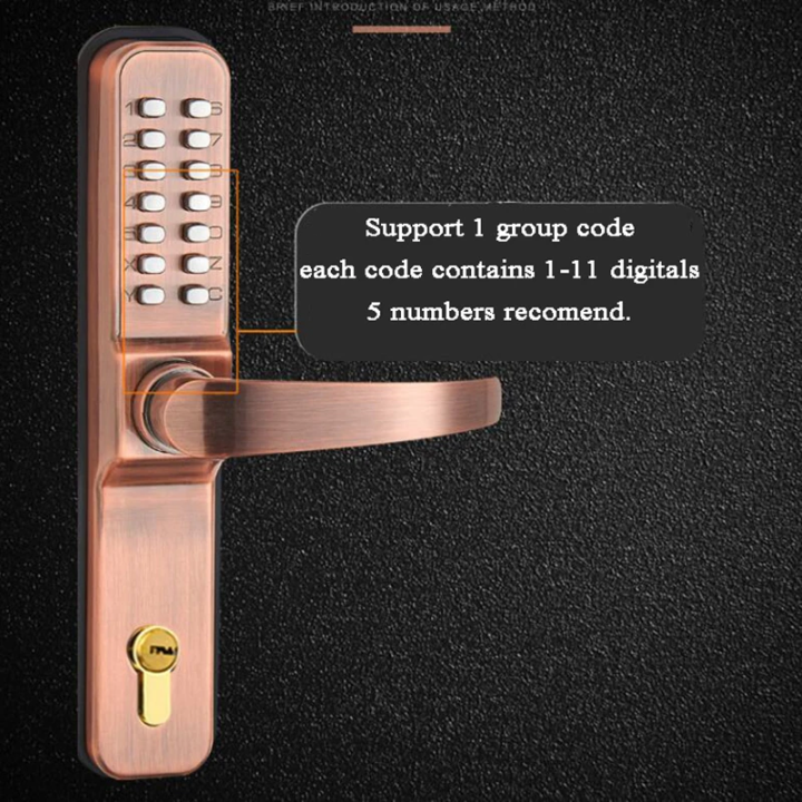 Villa Combination Lock Mechanical keypad Code Lock For Exterior Gate ...