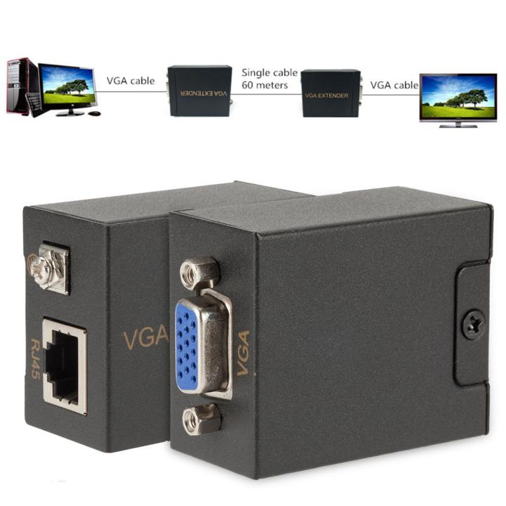 Network Cable Rj45 To Vga Extender 60 Meters Vga To Network Cable ...