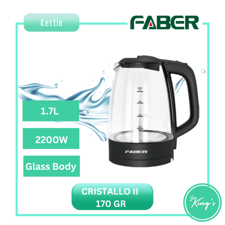 FABER Jug Kettle - Glass Series (2L) FCK Cristallo 180BK / FCK ...