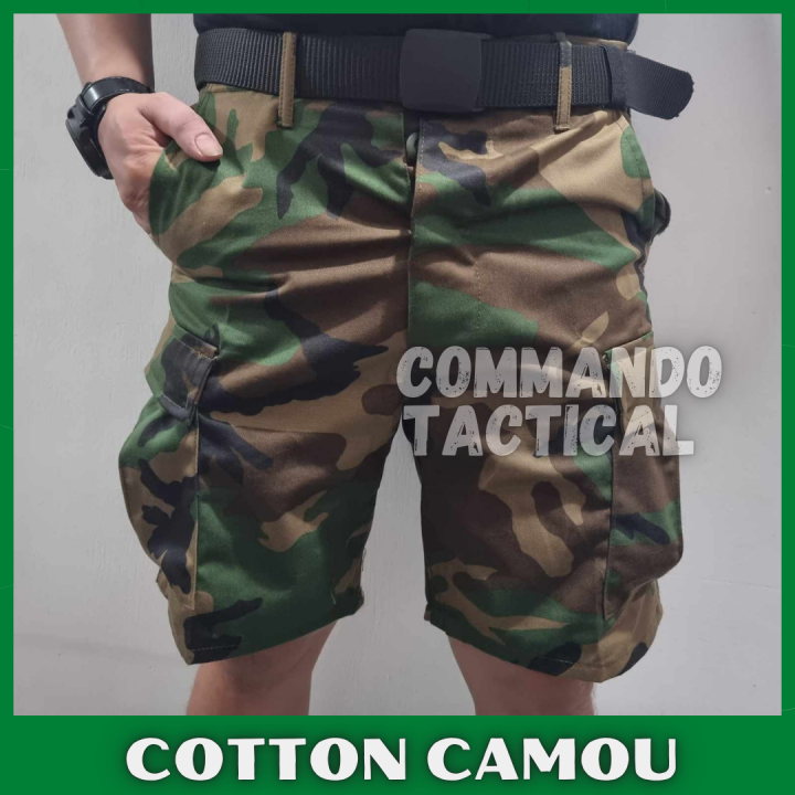 Commando High Quality 6 Pockets Cargo Shorts For Men Cotton Camou ...