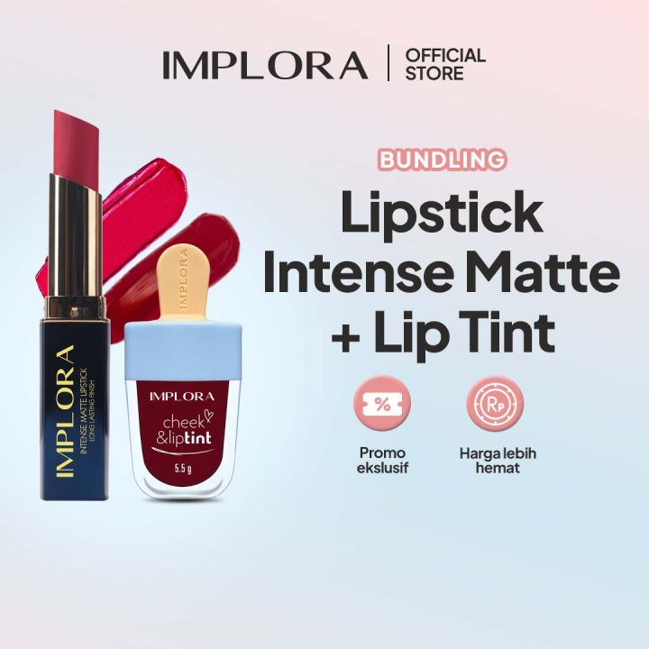 Implora Lip Tint + Lip Intense Matte | Lazada Indonesia