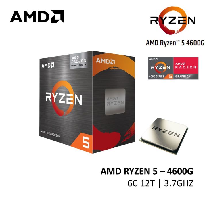 AMD RYZEN 5 4600G 4.2GHZ CPU PROCESSOR AM4 WITH AMD Radeon™ Graphics ...