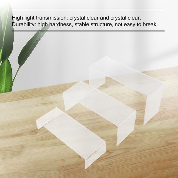 【CJT】-3 Tier Acrylic Clear Display Stand Riser Showcase Jewellery ...