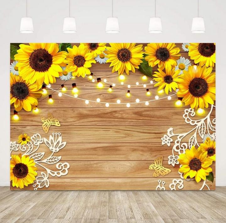Sunflower Backdrop Sunflower Theme Party Decorations Photo Backdrops ...