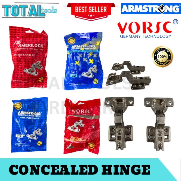 AMERILOCK/ARMSTRONG/VORSC CONCEALED HINGES {C1 C2 C3 hinges} | Lazada PH