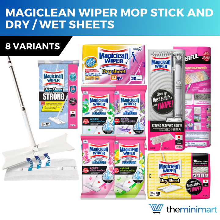 Magiclean Wiper - Mop Stick Dry / Wet Sheets / Dry Sheets | Lazada ...