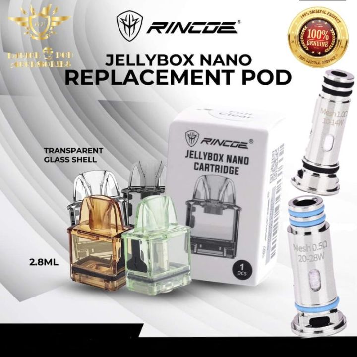 ORIGINAL Jellybox Nano Empty Cartridge 2.8ML/0.5/1.0 Mesh Coil Jellybox ...