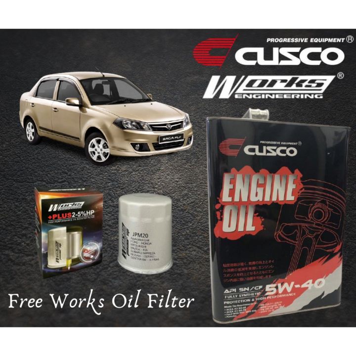 PROTON SAGA FLX 2013-2016 CUSCO JAPAN FULLY SYNTHETIC ENGINE OIL 5W40 ...