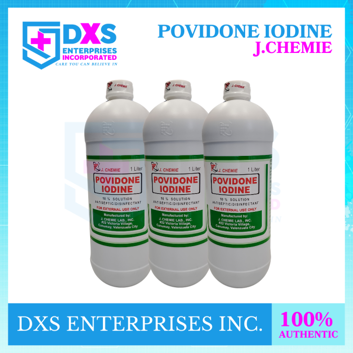 J.CHEMIE POVIDONE IODINE 10% SOLUTION 1 LITER | Lazada PH