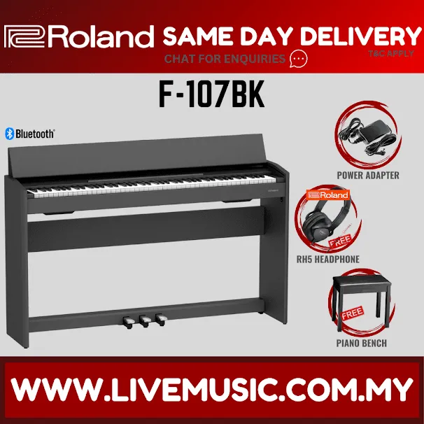 Roland F107 88-Keys Digital Piano - Black (F 107 / F-107) | Lazada