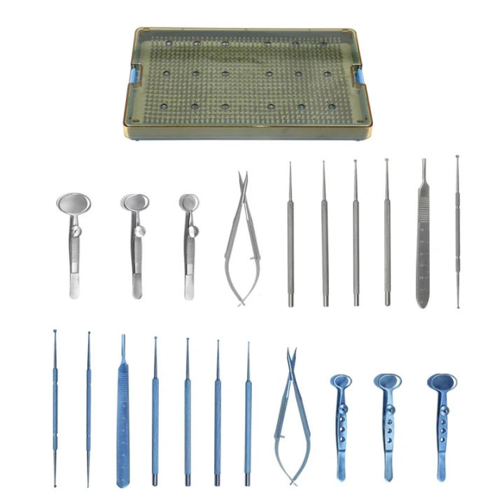 Titanium Alloy/Stainless Steel Chalazion Curette Set with Sterilization ...