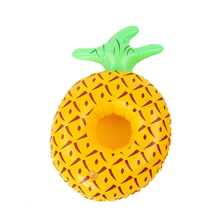 ที่วางแก้วเป่าลม สับปะรด สีเหลือง Inflatable Yellow Pineapple Cup Holder By Float Me Summer ...