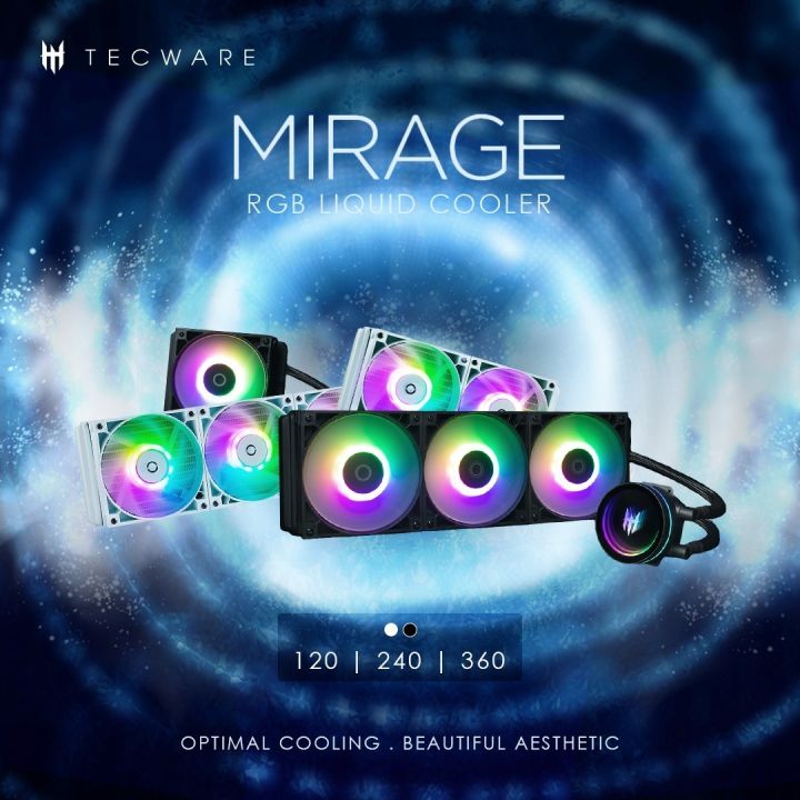 # TECWARE Mirage Series [120 / 240 / 360] ARGB AIO CPU Cooler # [BLACK ...