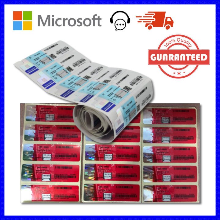 Windows 10 Pro Windows 11 Pro Sticker coa License Sticker with Hidden ...