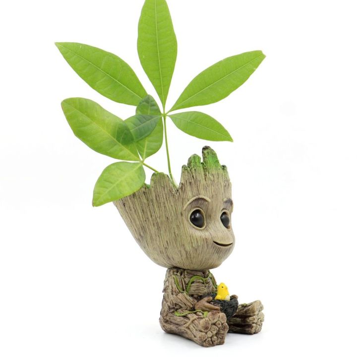 IJVBTV รถตกแต่งสำหรับของขวัญ Mini Groot Marvel 6ซม. นั่ง Tree Man Groot ...