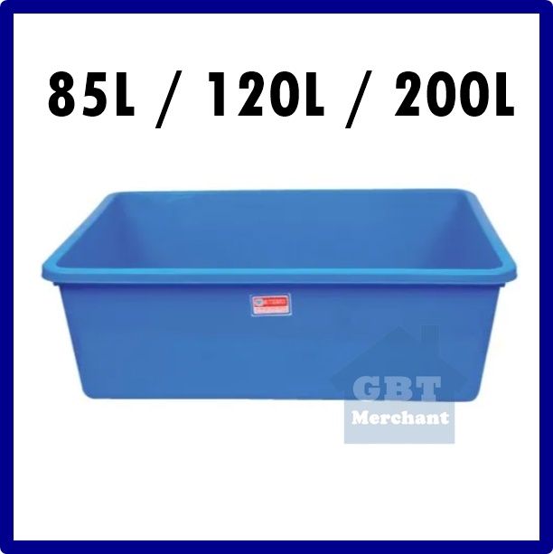 Blue Plastic Fish Tank Pond / Tangki Plastik Tank Polytank Pembiakan ...