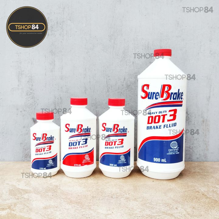 Sure Brake DOT3 Brake Fluid 150ml 270ml 300ml 900ml | Lazada PH