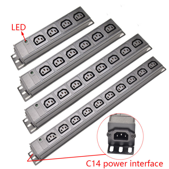 C14 interface PDU Power Strip iec C13 Outlet LED Power Distribution Unit | Lazada