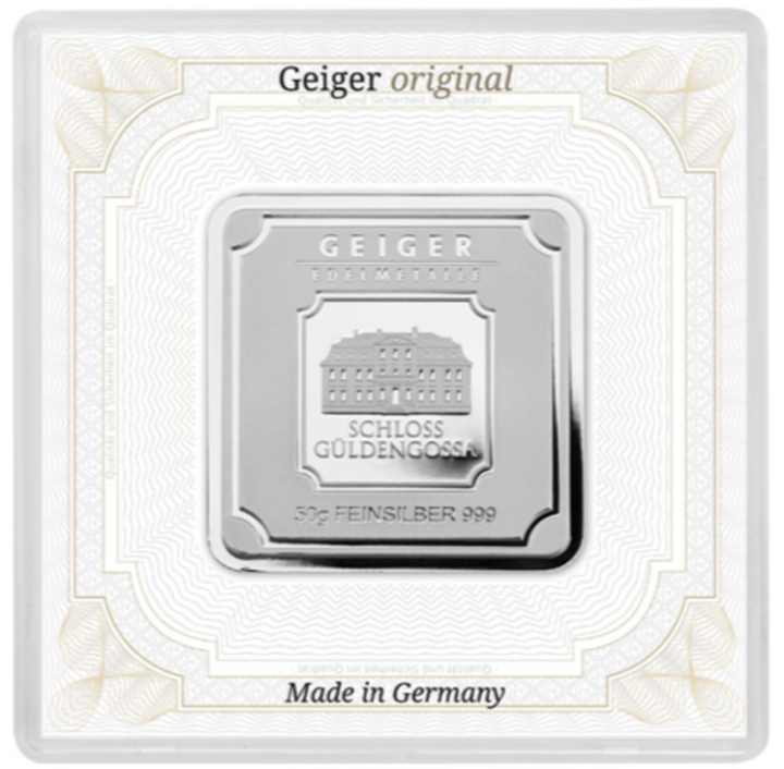 50 gram Silver Bar - Geiger Edelmetalle (with security capsule) | Lazada