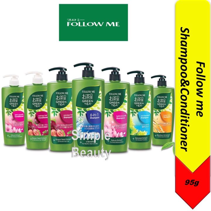 Follow Me Green Tea Shampoo & Conditioner, 650ml | Lazada Singapore